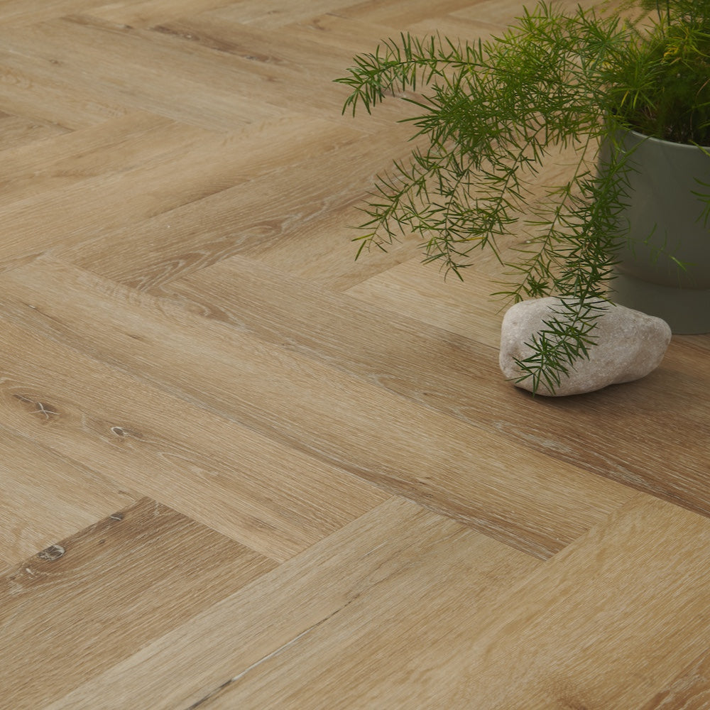 Lusso Portofino Herringbone Voyager Oak SPC Click Vinyl Flooring