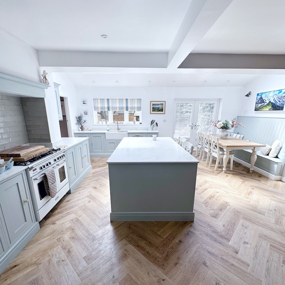 Lusso Portofino Dry Back Herringbone Voyager Oak